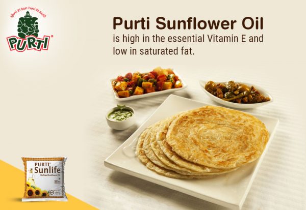 PURTI SUNFLOWER OIL IS HIGH IN THE ESSENTIAL VITAMIN E | Purti