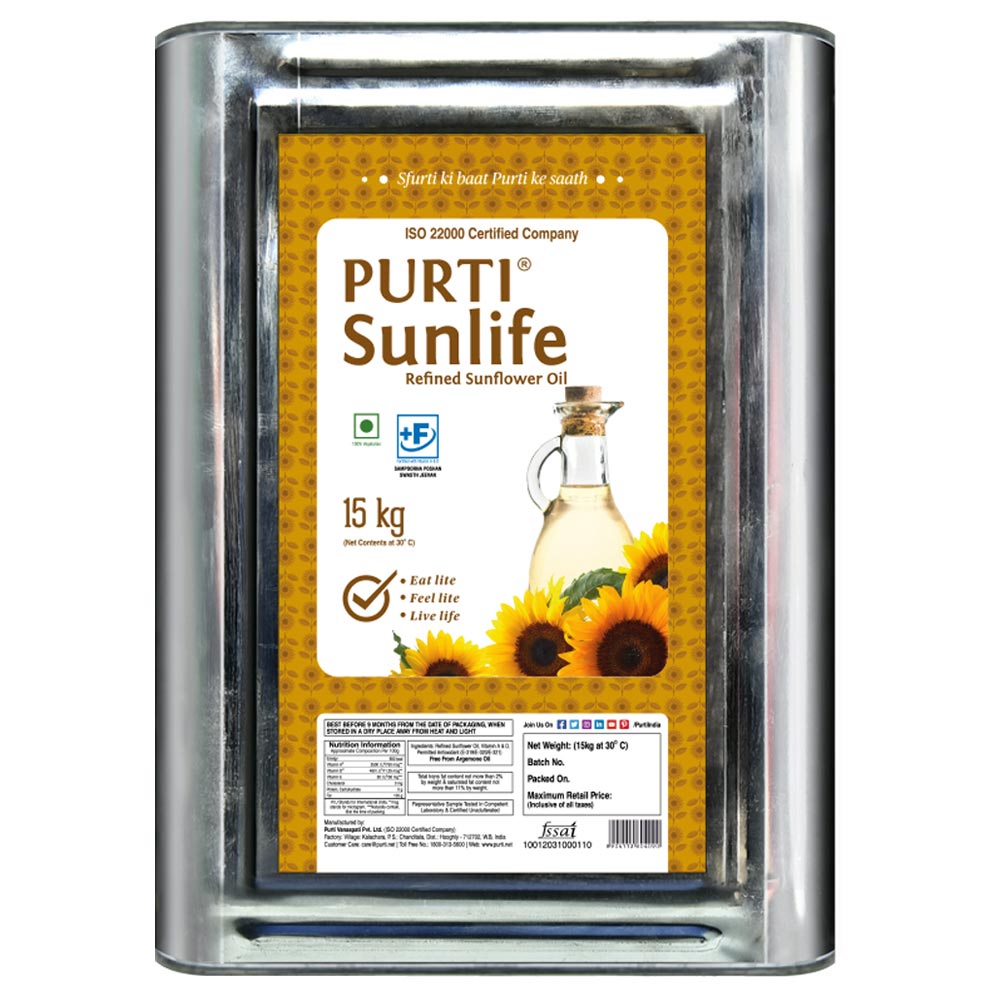 Purti Sunlife 15kg Tin - Purti