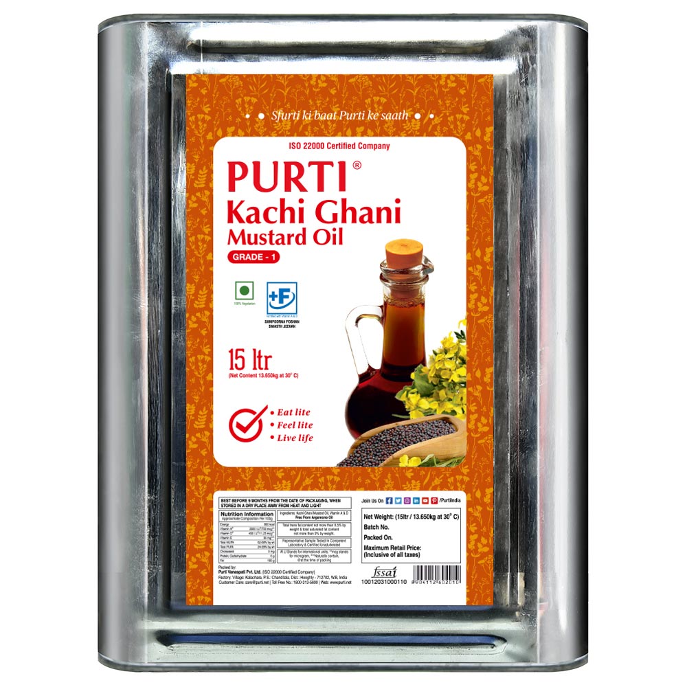 Purti Kachi Ghani 15ltr Tin | Purti