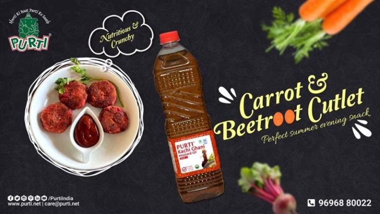 Carrot Beetroot Cutlet Fry with Purti Mustard Oil | Purti